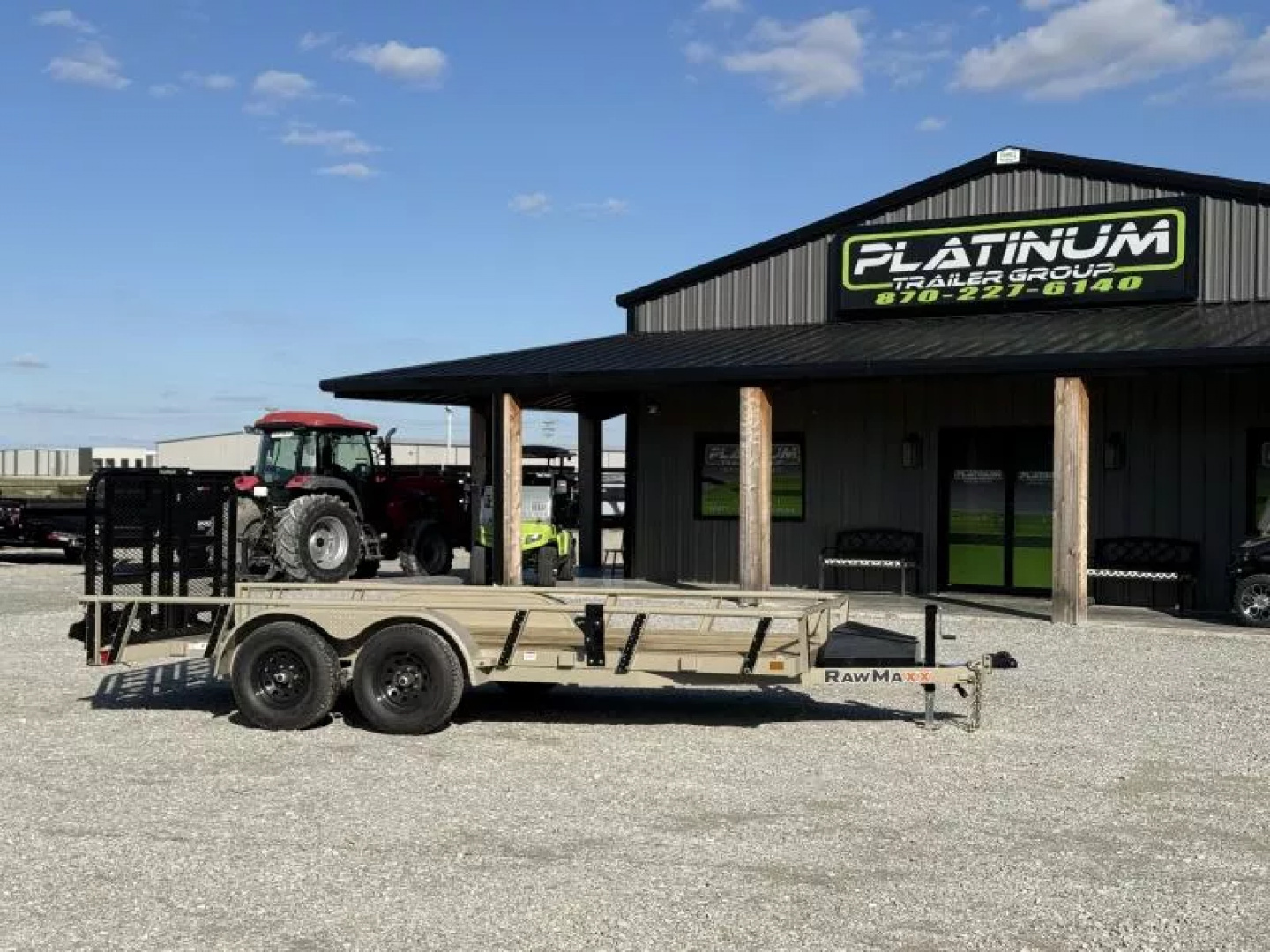 New 2026 RawMaxx UTX 83X16 W/TOOLBOX AND 4' HD FOLDING SPLIT GATE 10K GVWR Utility Trailer for ...