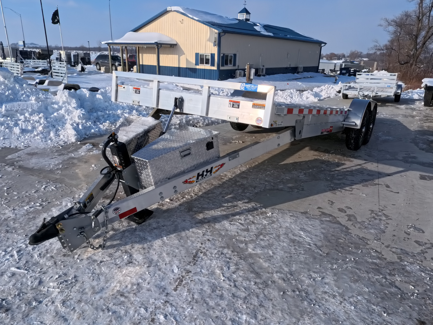 New 2026 H&H Trailers 82 x 24 Aluminum Electric Tilt Speed Loader-Car ...