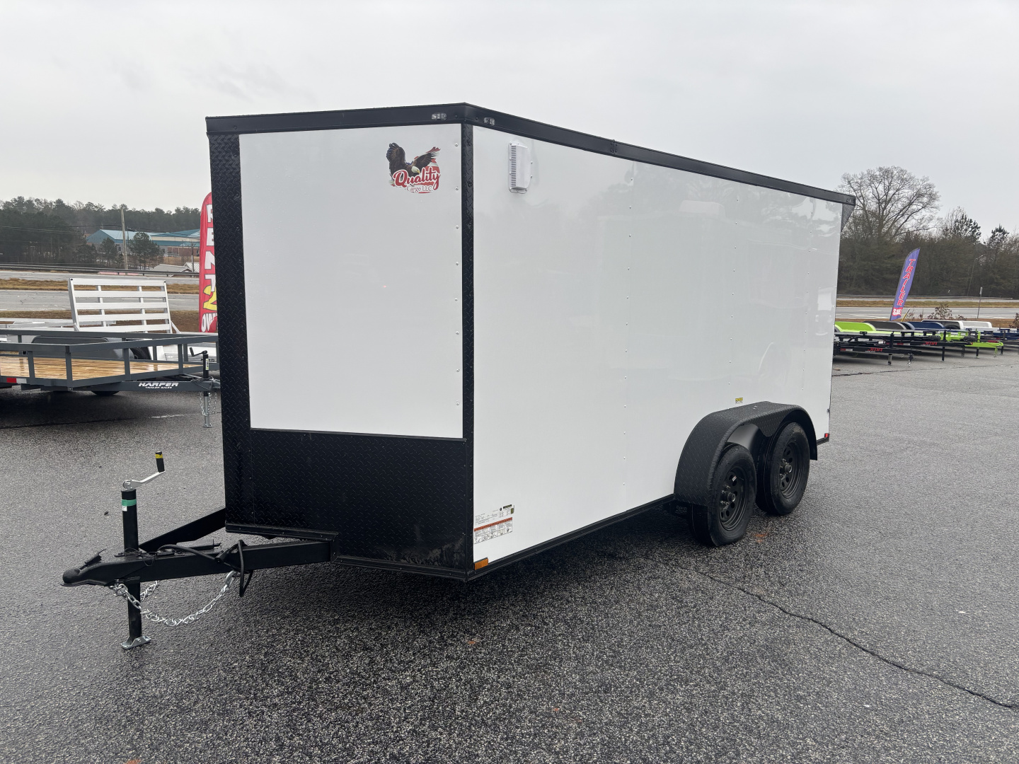 New 2026 QUALITY CARGO 7X14 TANDEM AXLE ENCLOSED TRAILER WITH REAR ...
