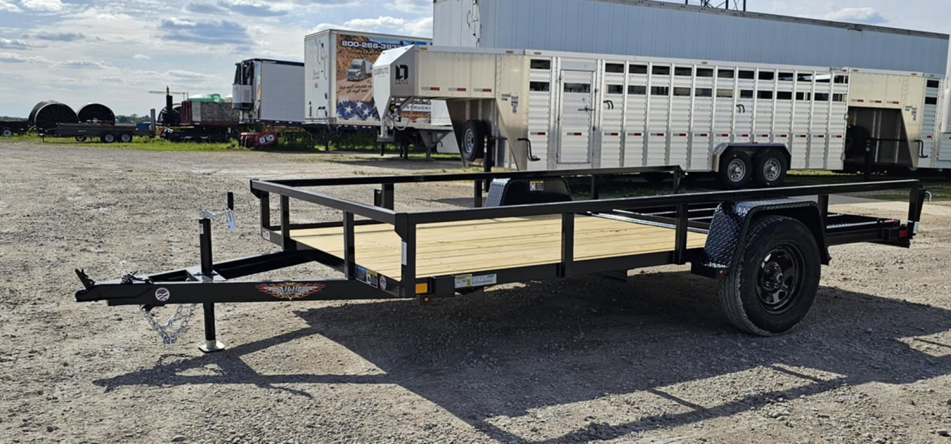 New 2025 H&H Trailers 82x12 Rail Side Utility Trailer for sale in ...