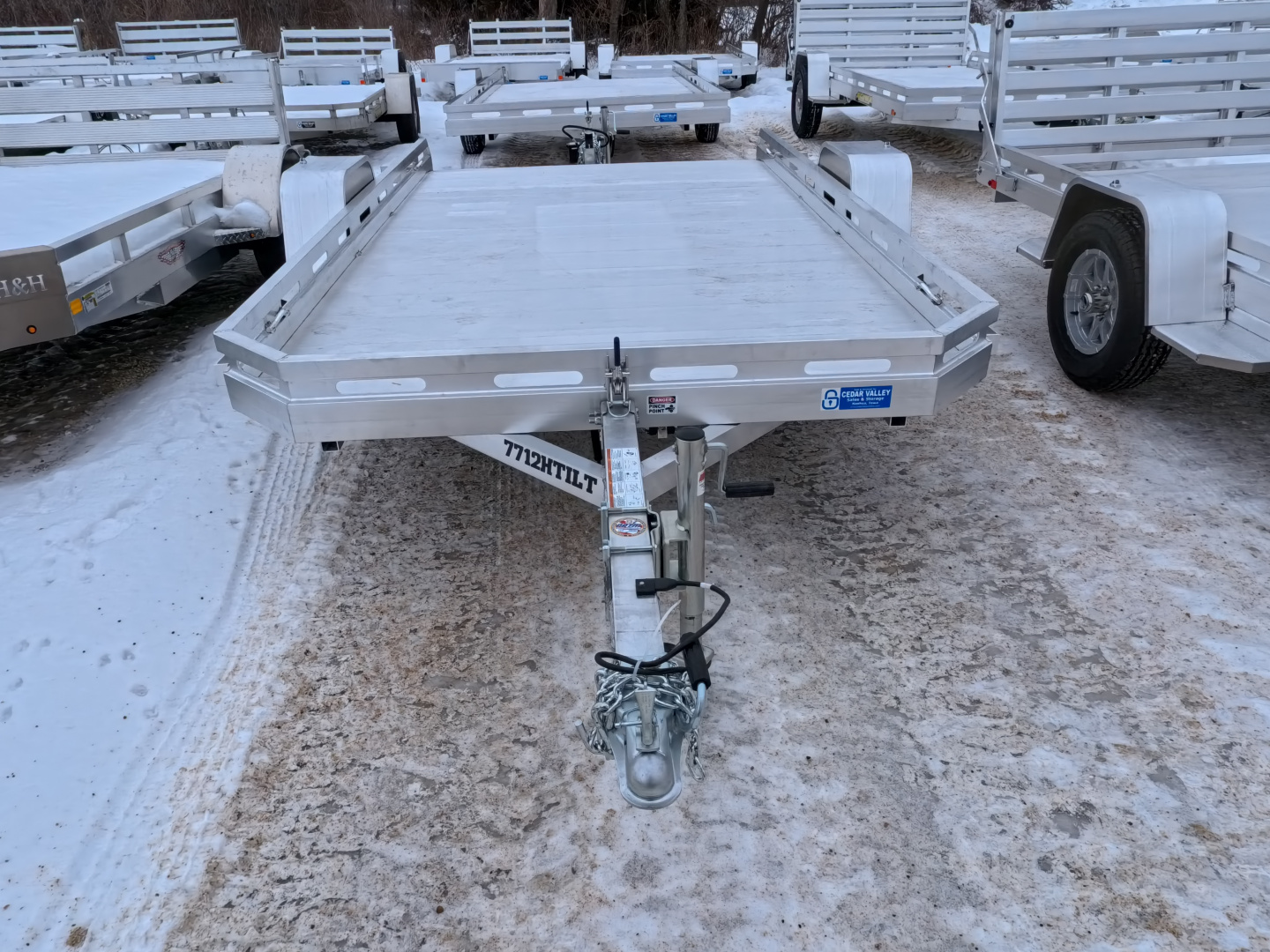 New 2026 Aluma 77 x 12 Heavy Duty Single Axle- Tilt with Slotted Rail ...