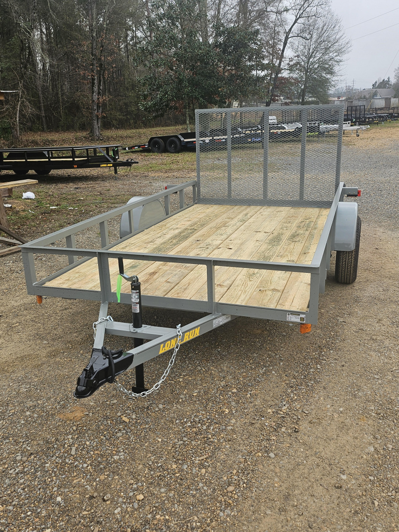 New 2026 Long Run Trailers 6'4"x12' 4' gate Gray Utility Trailer for ...