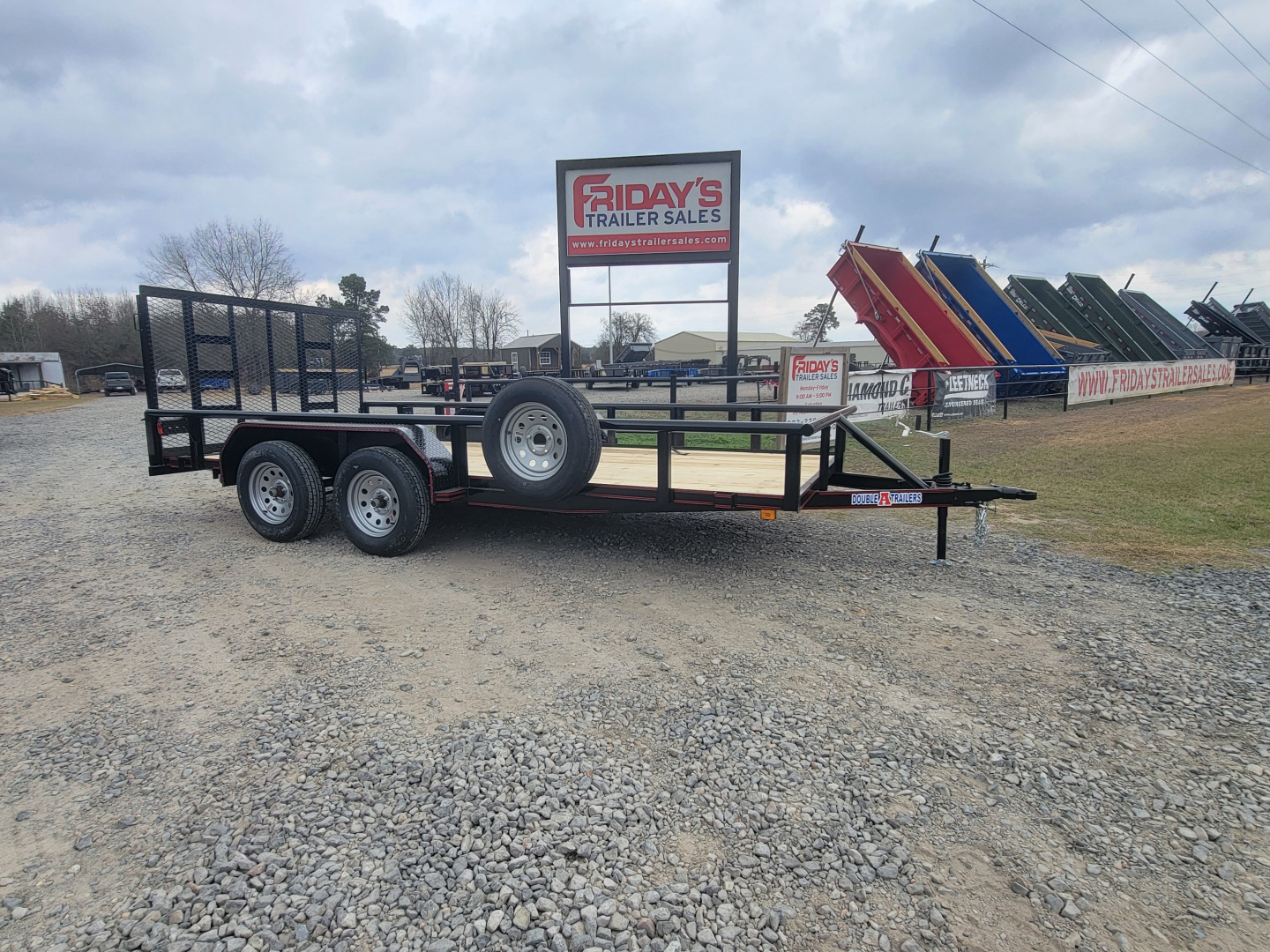 New 2026 Double A 16'x83" Tandem Axle Pipe Top w/ Tailgate Utility ...