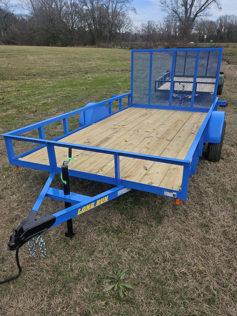 New 2026 Long Run Trailers 6'4"x12' 4' gate Blue Utility Trailer for ...