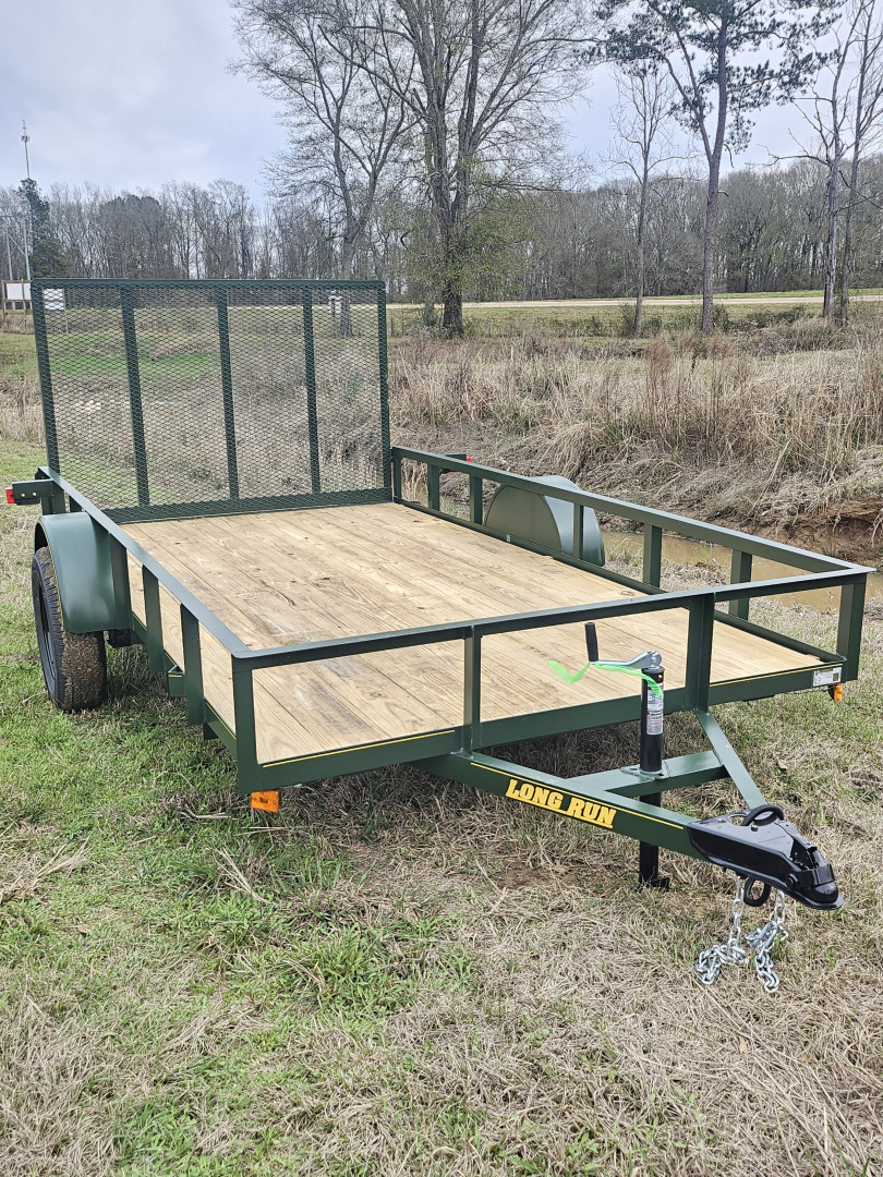 New 2026 Long Run Trailers 6'4"x12' 4' gate Green Utility Trailer for ...