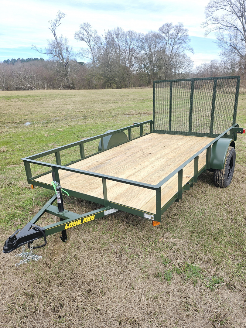 New 2026 Long Run Trailers 6'4"x12' 4' gate Green Utility Trailer for ...