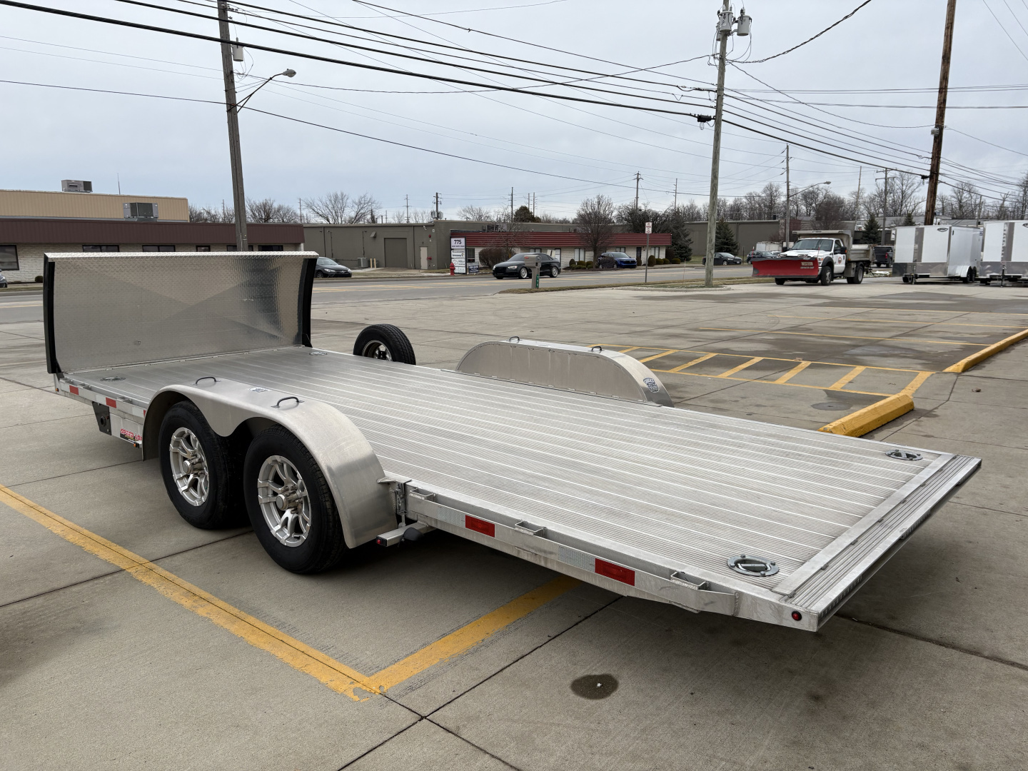 Used 2020 H&H Trailers 7'X18' Aluminum Speedloader power tilt car ...