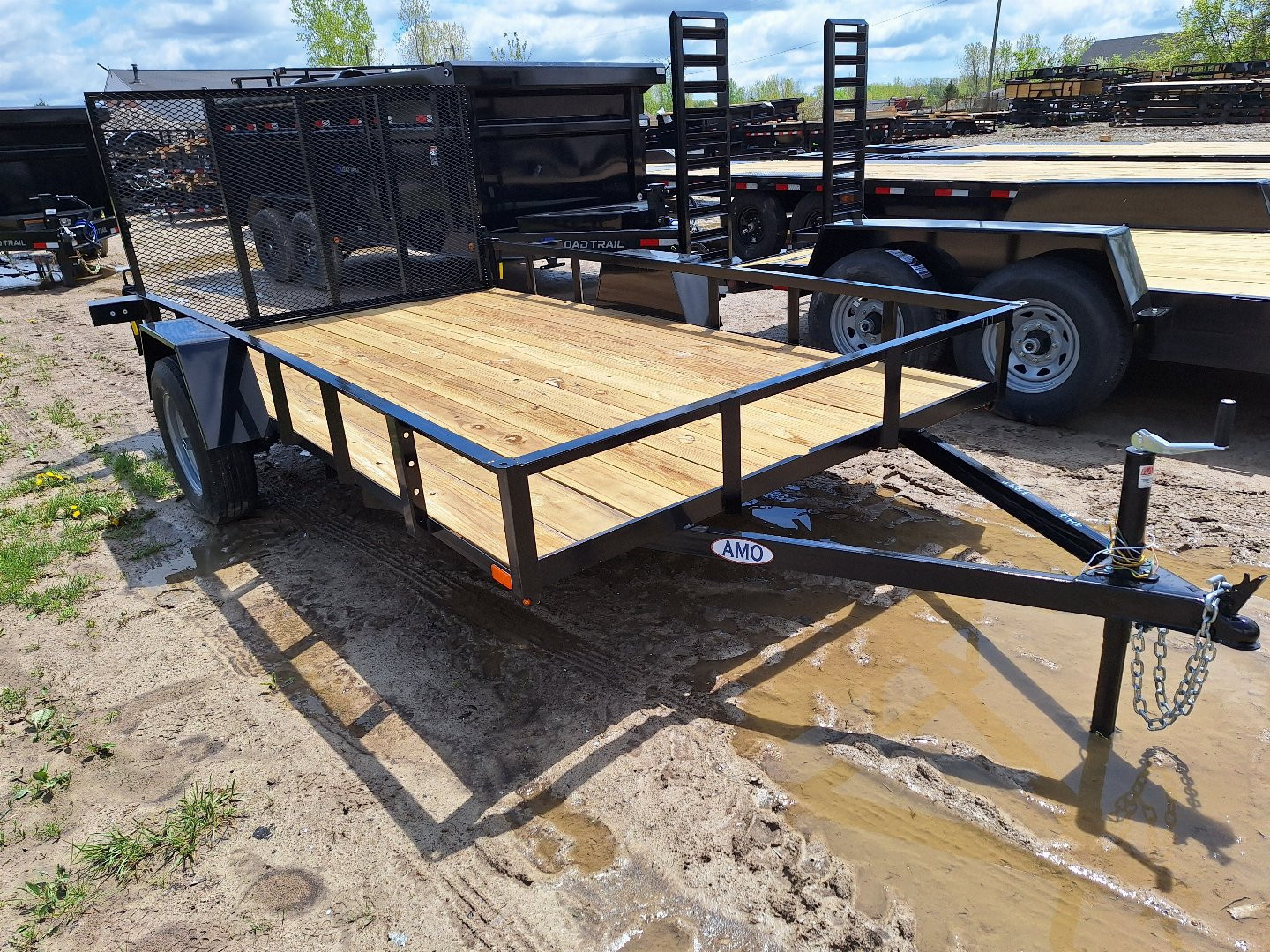 New 2026 AMO 82x12 Lowside Landscape Trailer W/2" Floor, Led Lights and ...