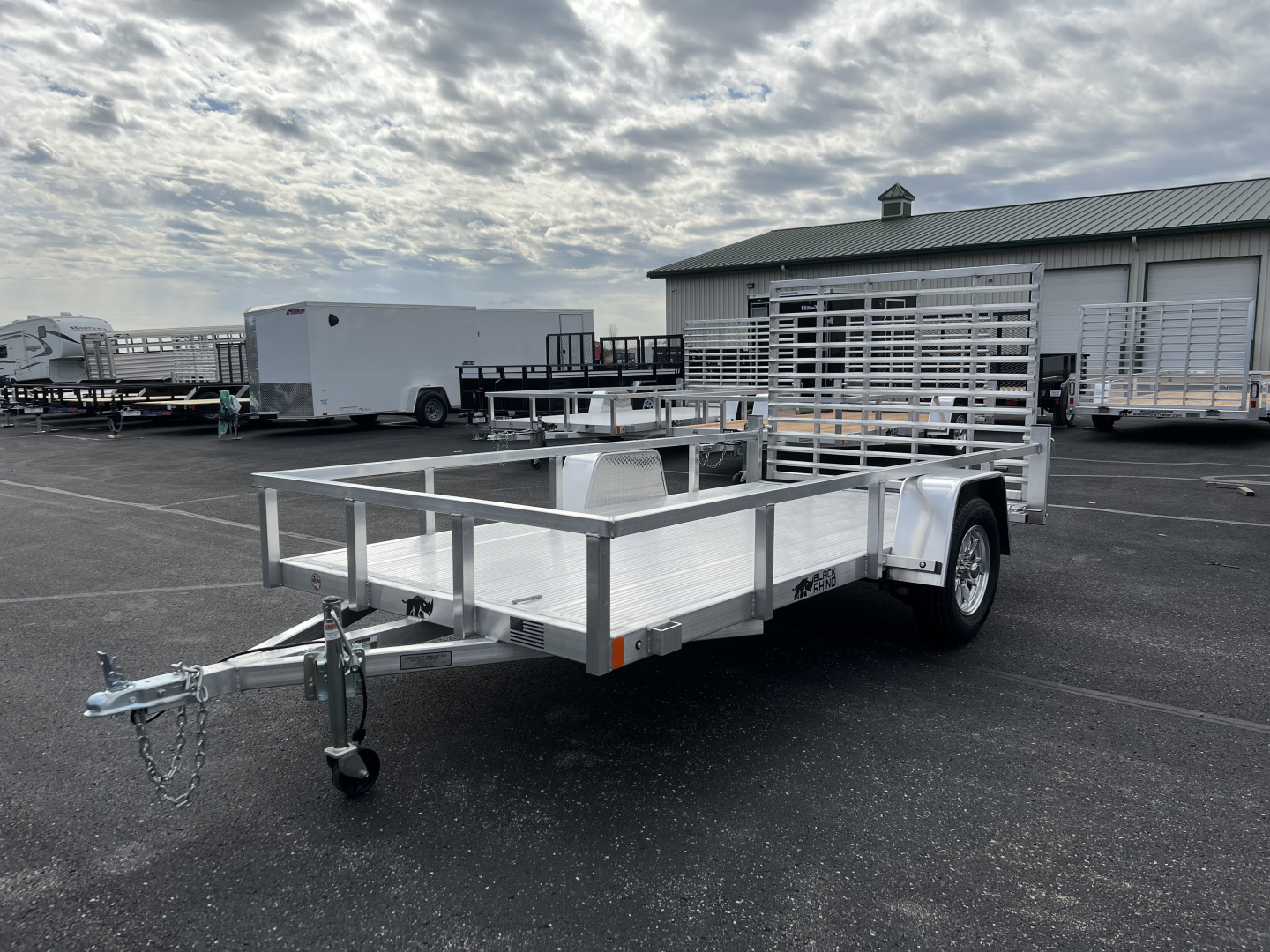 New 2026 Black Rhino 6’ × 12’ SA Landscape Trailer w/ Rails & Aluminum ...