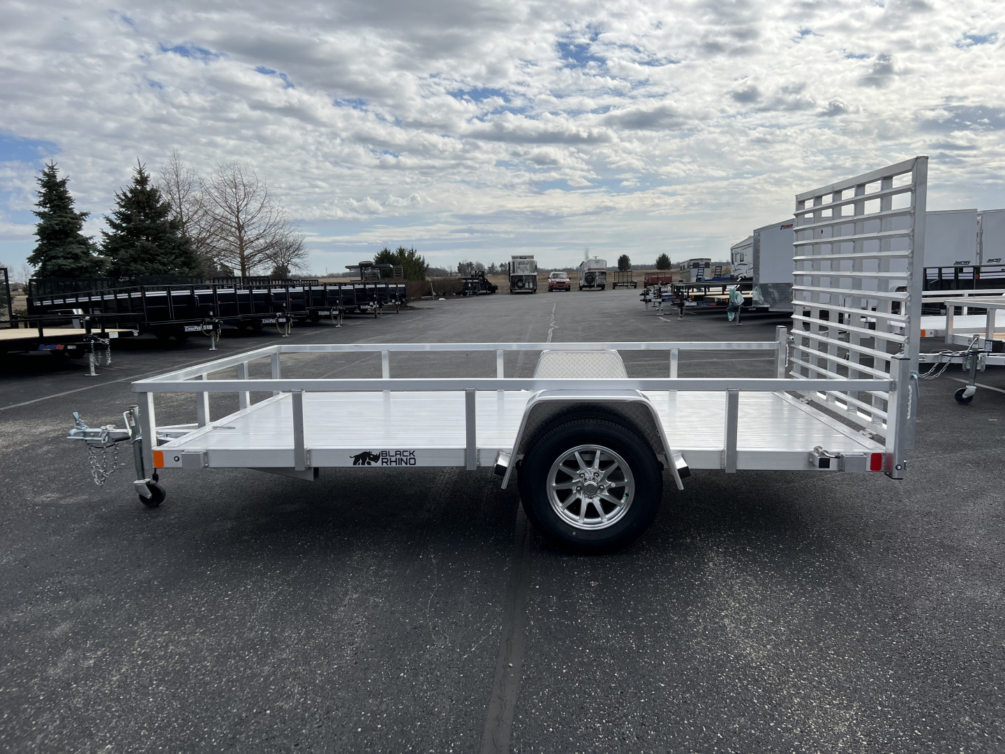 New 2026 Black Rhino 6’ × 12’ SA Landscape Trailer w/ Rails & Aluminum ...