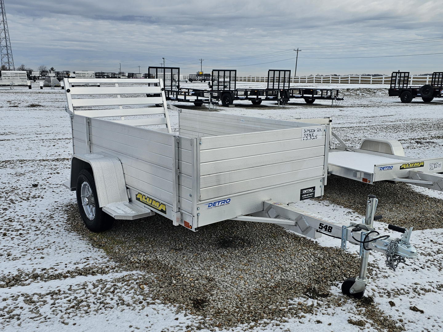 New 2026 ALUMA 548S-TG 2K Torsion Utility Trailer w/ Side Racks for ...