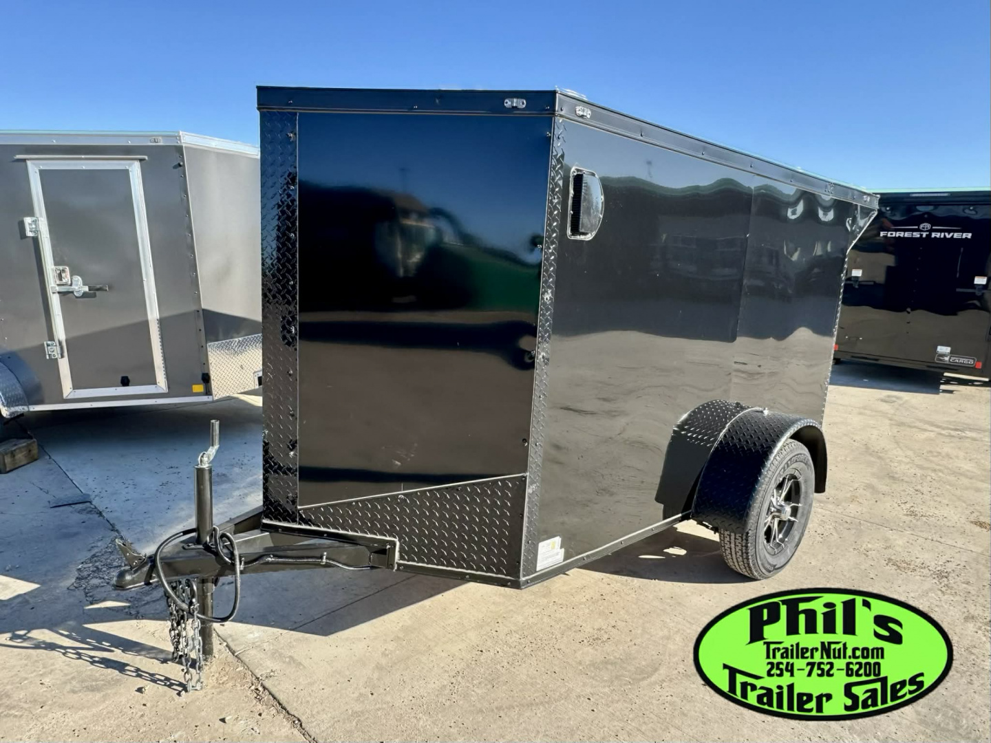 New 2026 5X8 Cargo / Enclosed Trailer ALUMINUM WHEELS & REAR WING! for ...