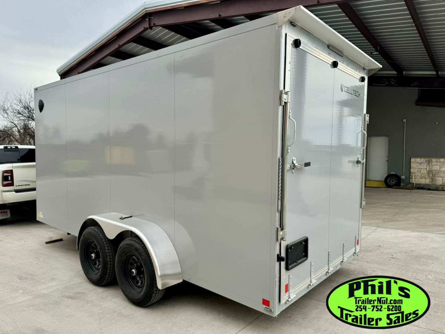 New 7X16 CellTech Ramp Enclosed Cargo Trailer 10 YR WARRANTY COMMERCIAL ...