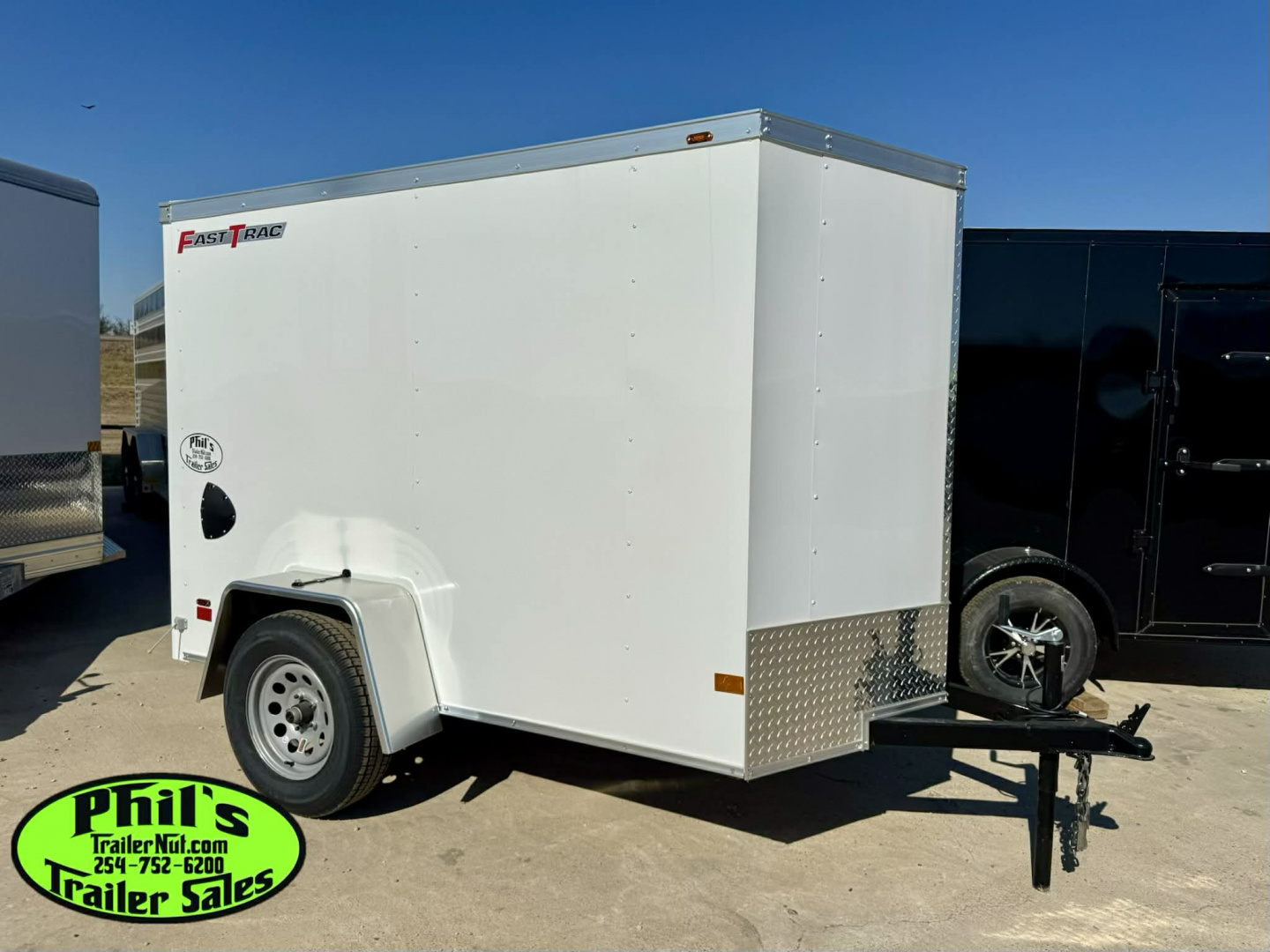 New 5x8 + V Nose Wells Cargo Fast Trac DELUX Cargo / Enclosed Trailer 5 ...