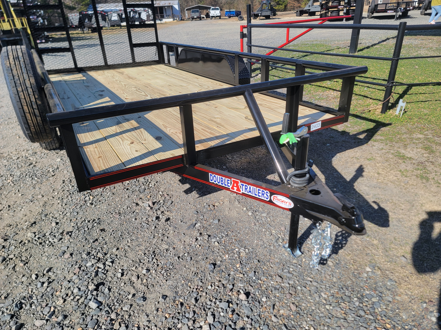 New 2026 Double A 14'x77" Tandem Axle Pipe Top w/ Tailgate Utility ...