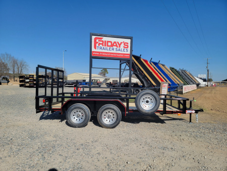 New 2026 Double A 14'x77" Tandem Axle Pipe Top w/ Tailgate Utility ...